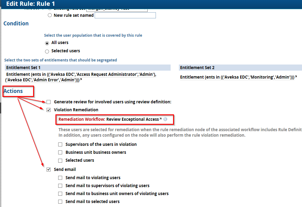 How to track and monitor RSA Via Lifecycle & Governanace remediation action status for ...