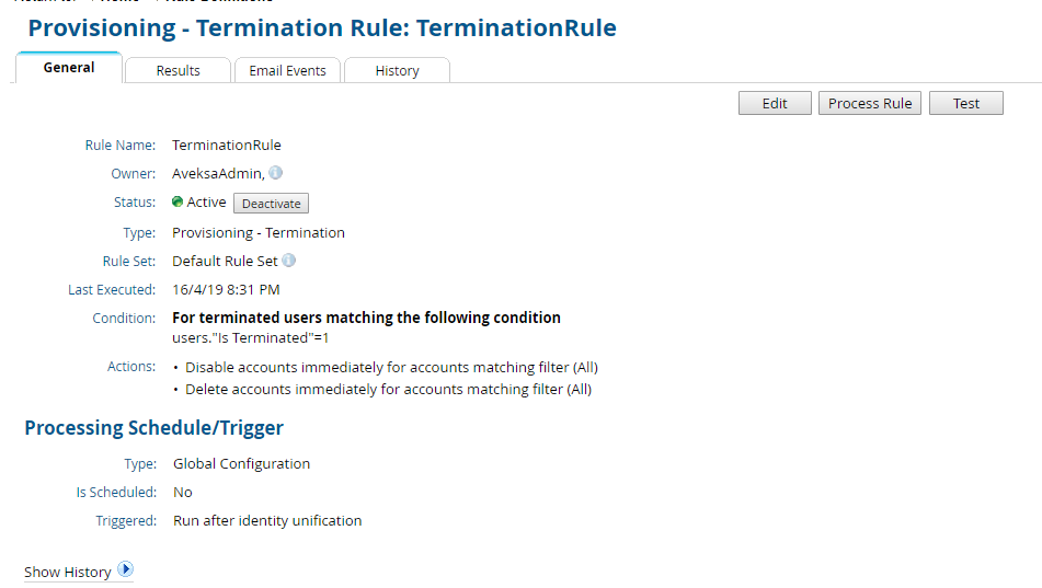 A change request to remove role access from a user tries to remove AD ...