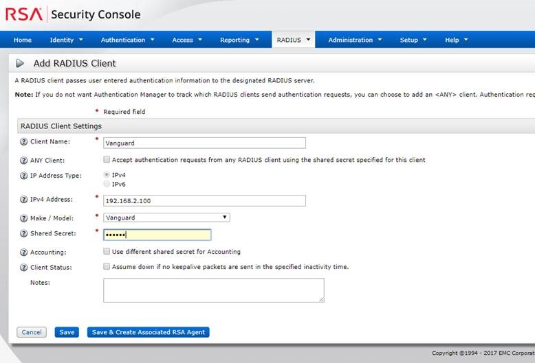 Adding a new Vanguard RADIUS dictionary file to RSA Authentication Manager 8.x | RSA Community
