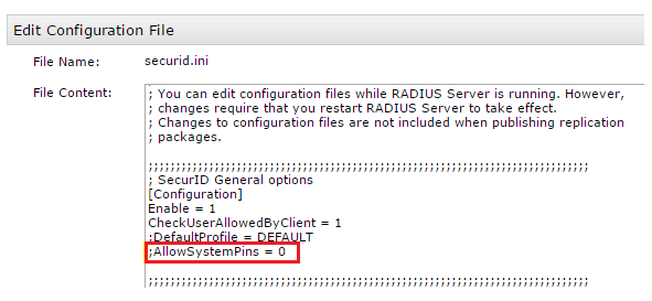 How To Configure An Rsa Authentication Manager 81 Server To Accept A System Generated Pin When