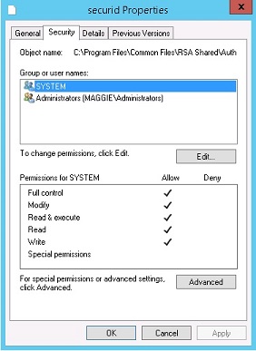 Run as Different User option generated a node secret mismatch with RSA Authentication Agent 7.2. ...