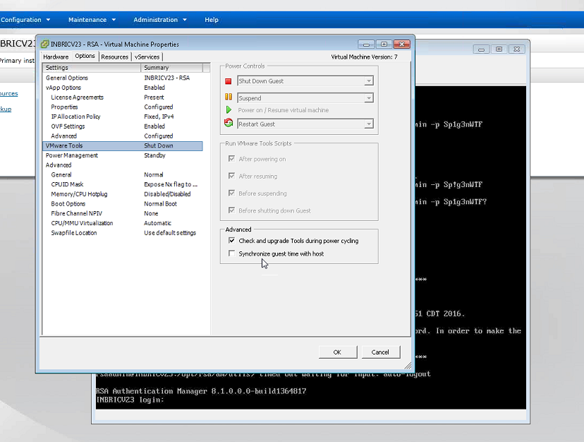 Authentication Manager 8 1 Sp1 Conflict Between Ntp Time And Vmware