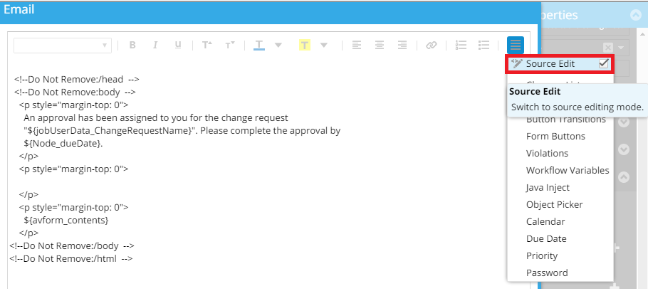 Rsa Identity Governance And Lifecycle 701 Html Source Edit Doesnt Work With Workflow Email