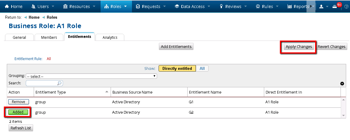 How to see a list of pending changes to Roles in RSA Identity ...