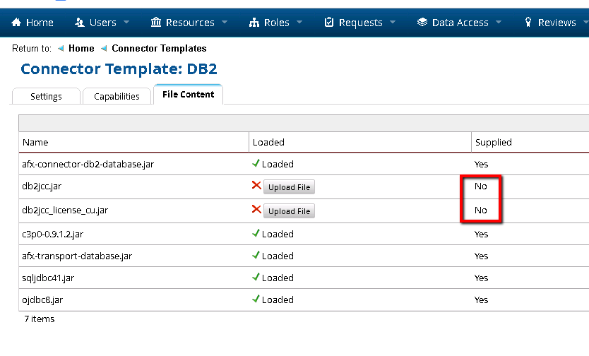 What Does Upload Missing Files Mean In The Connector Templates Screen