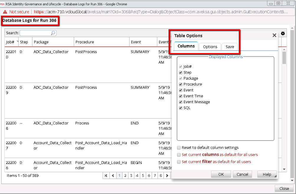 How To Access The Run Database Logs In Rsa Identity Governance