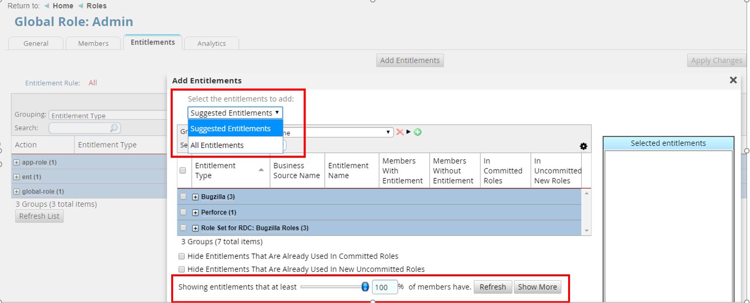 Configuring The Suggested Entitlementsmembers Option When Adding New