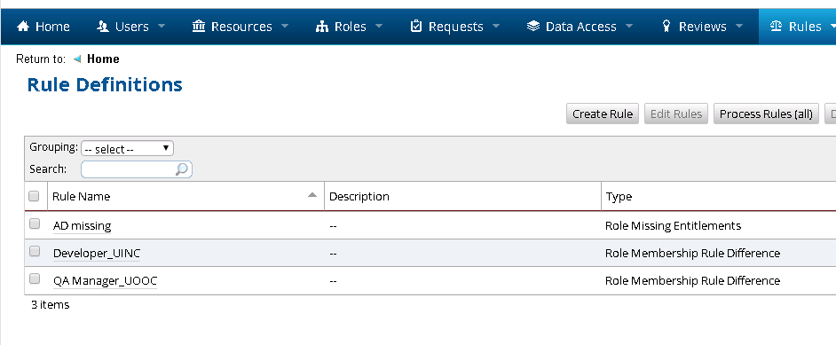 Role Membership Rules Configured In The Rsa Identity Governance