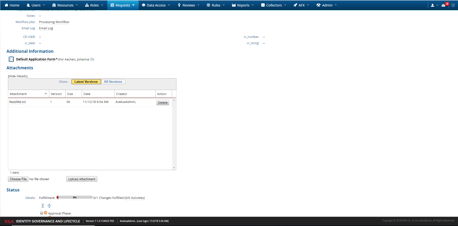 How to prevent an executable file from being attaching to a Change Request in RSA Identity ...