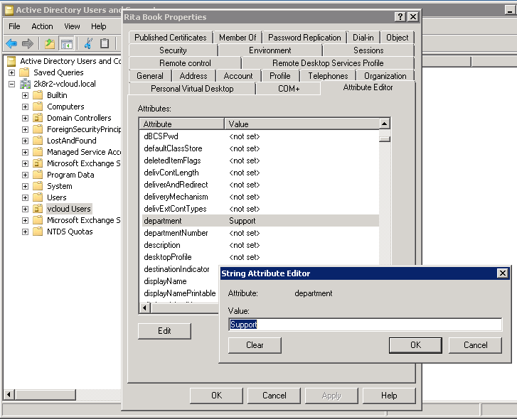How To Update An Active Directory Account Attribute To Have No Value