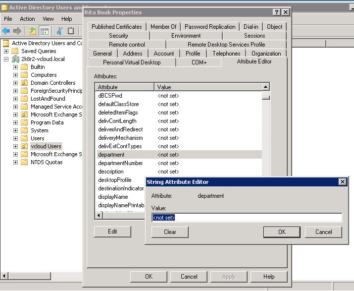How To Update An Active Directory Account Attribute To Have No Value