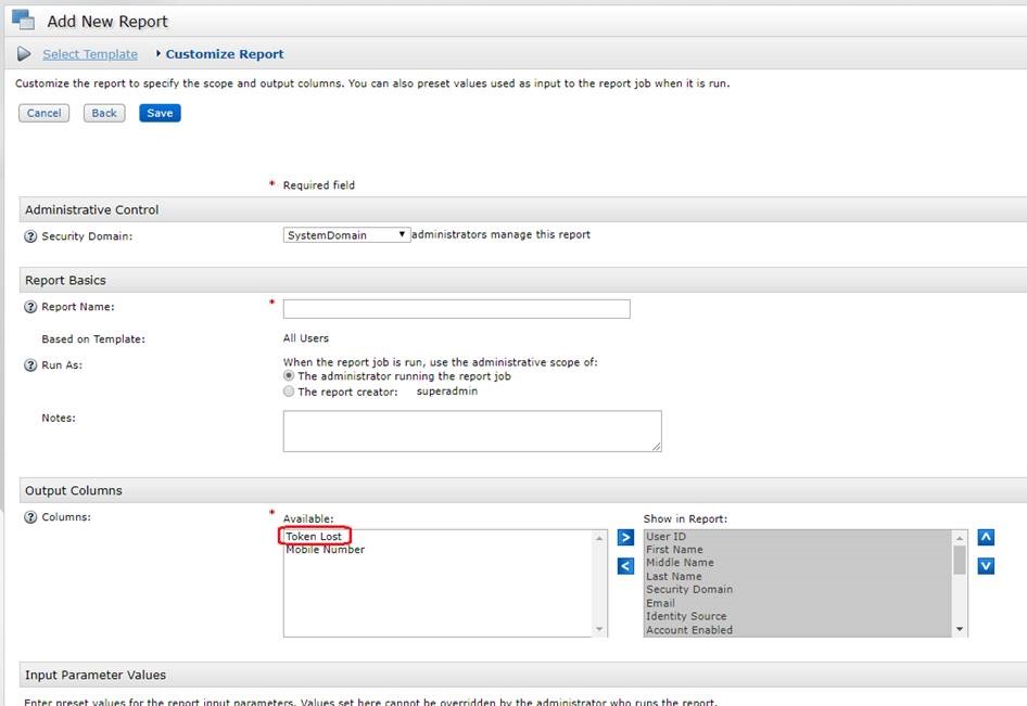 Creating a custom attribute and reporting on it in RSA Authentication Manager 8.2 SP1 or later ...