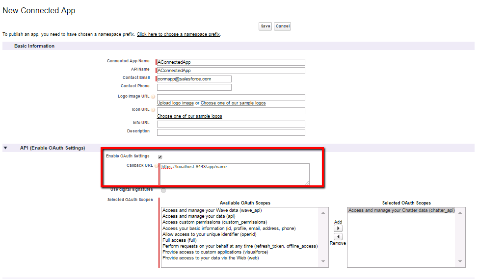 Clicking On The Salesforce Afx Connector Get Oauth 20 Access Token