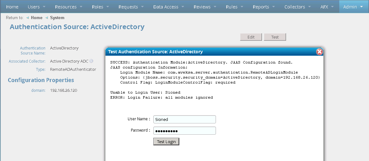 Unable To Login To Acm Using Authentication Source With Remote Active