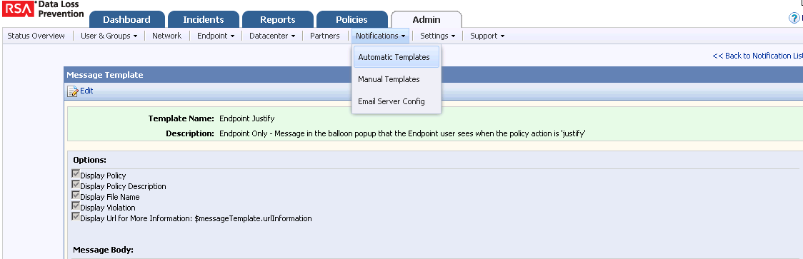 The file name is not appearing in the RSA DLP Endpoint blocking and ...