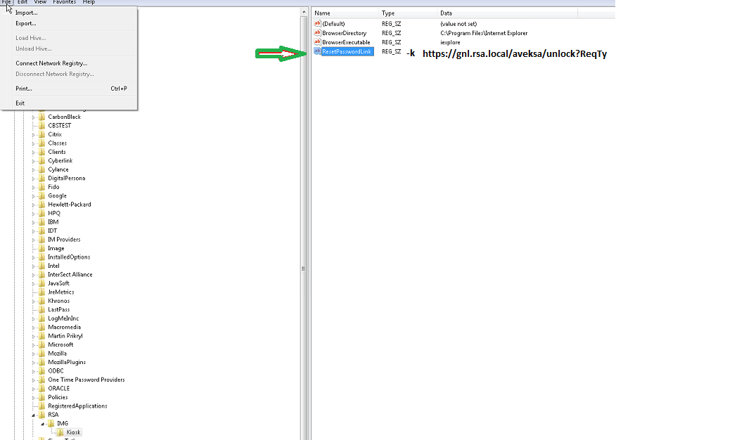 Error Launching The Aveksa Kiosk Password Reset Form Aka Desktop Based