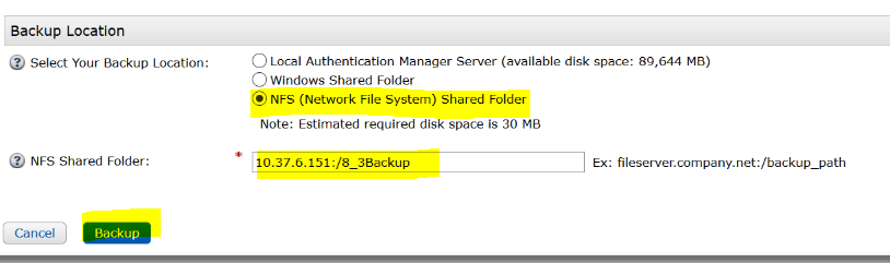 How To Configure Network File System Nfs For Backup On Rsa Authentication Manager 8x Error