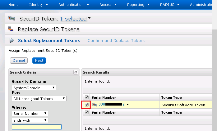 How To Replace An Existing Token In Rsa Authentication Manager 8x With