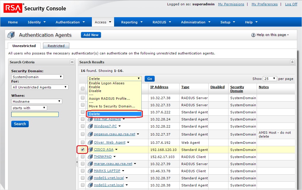 Radius Server Configuration Warning In Rsa Authentication Manager 81
