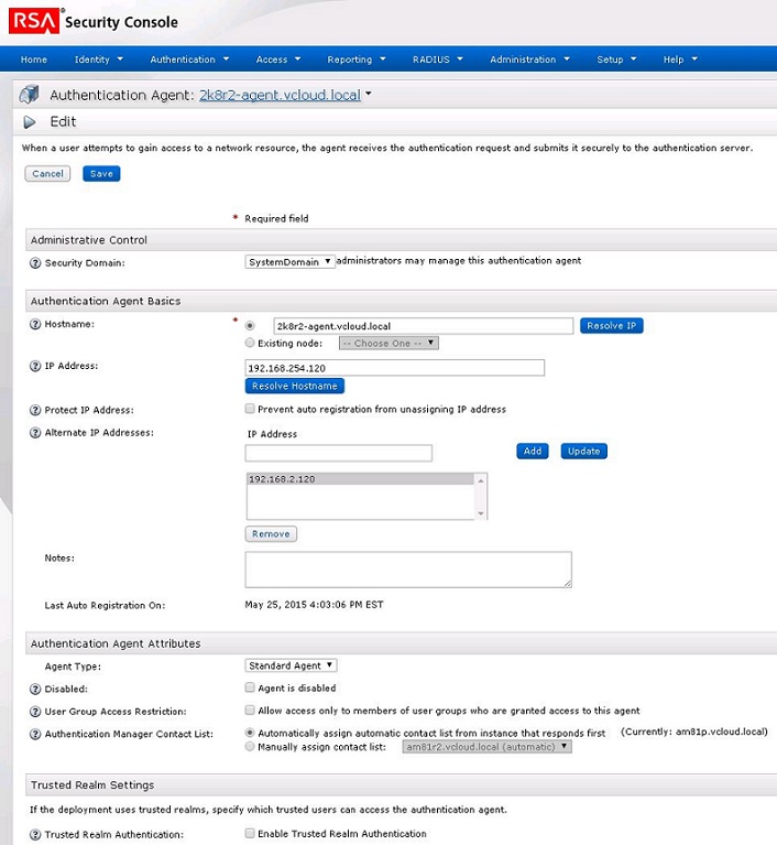 Configure The Rsa Authentication Agent Api For Java On A Supported