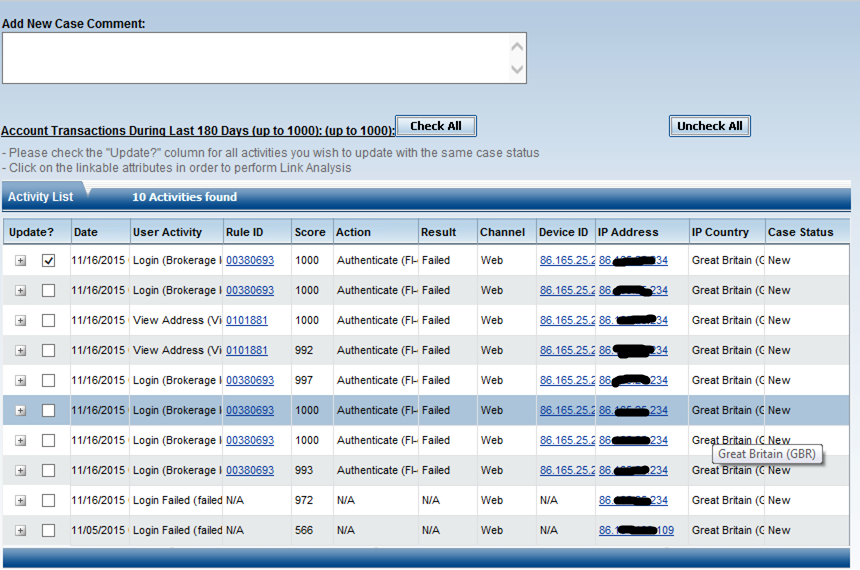 Viewing Details In Rsa Adaptive Authentication Hosted When Clicking