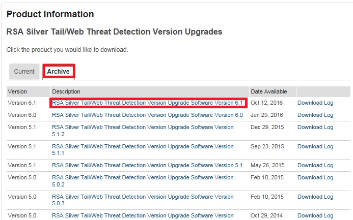 How To Download Rsa Web Threat Detection Patches And Version Upgrades