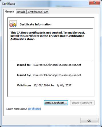 Obtain the RSA root CA certificate from RSA Authentication Manager 8.x | RSA Community
