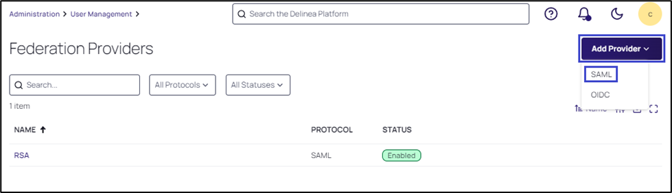 Delinea - SAML My Page SSO Configuration - RSA Ready Implementation ...