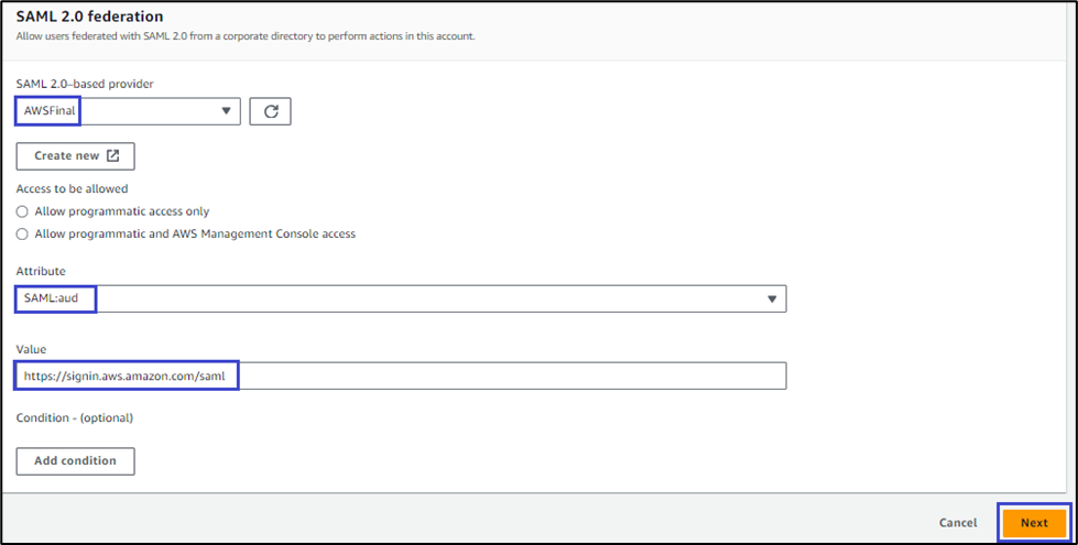 Aws Iam Saml My Page Sso Configuration Rsa Ready Implementation