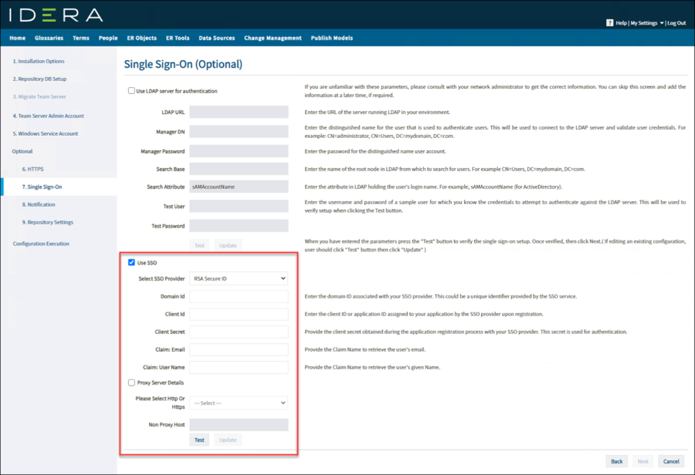 Idera ER/Studio Team Server - My Page SSO Configuration Using OIDC - RSA Ready Implementation ...