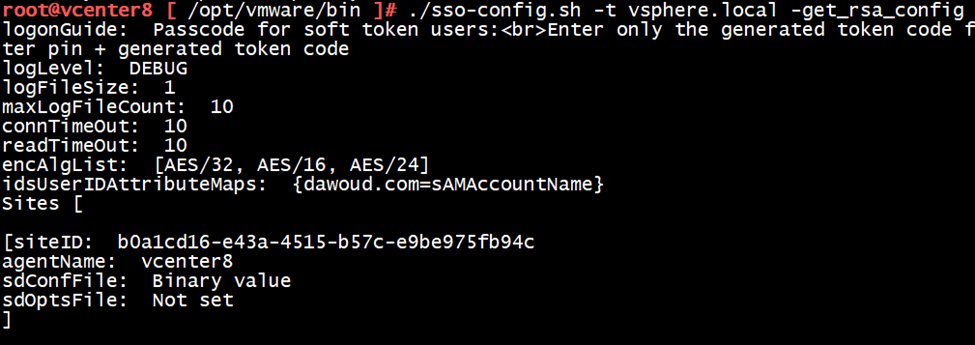 Vmware Vspherevcenter 802 Authentication Agent Configuration Rsa
