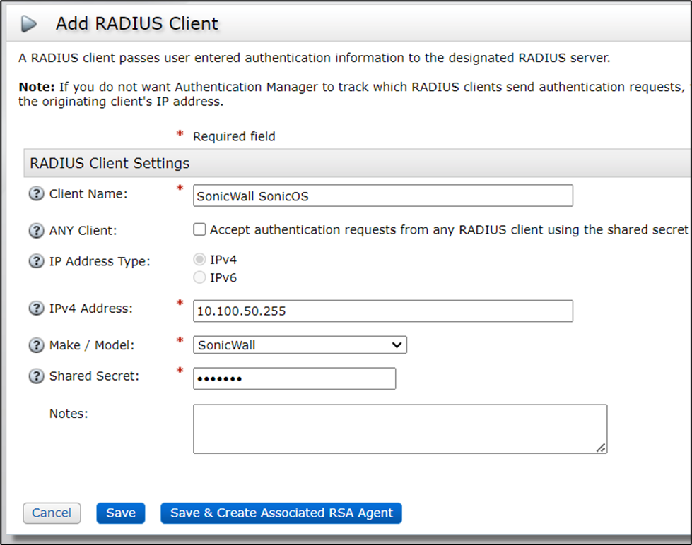 Sonicwall Sonicos Radius Configuration For Authentication Manager
