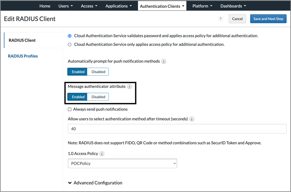 Cisco Asa Radius Configuration With Cloud Authentication Service