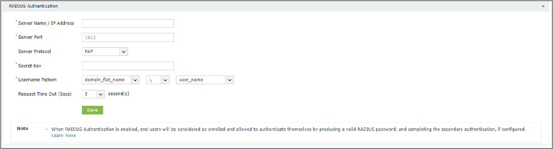 ManageEngine ADSelfService Plus - RADIUS Configuration - RSA Ready Implementation Guide | RSA ...