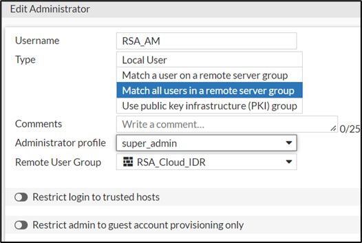 Fortigate Firewall Configure Radius Authentication Manager Using