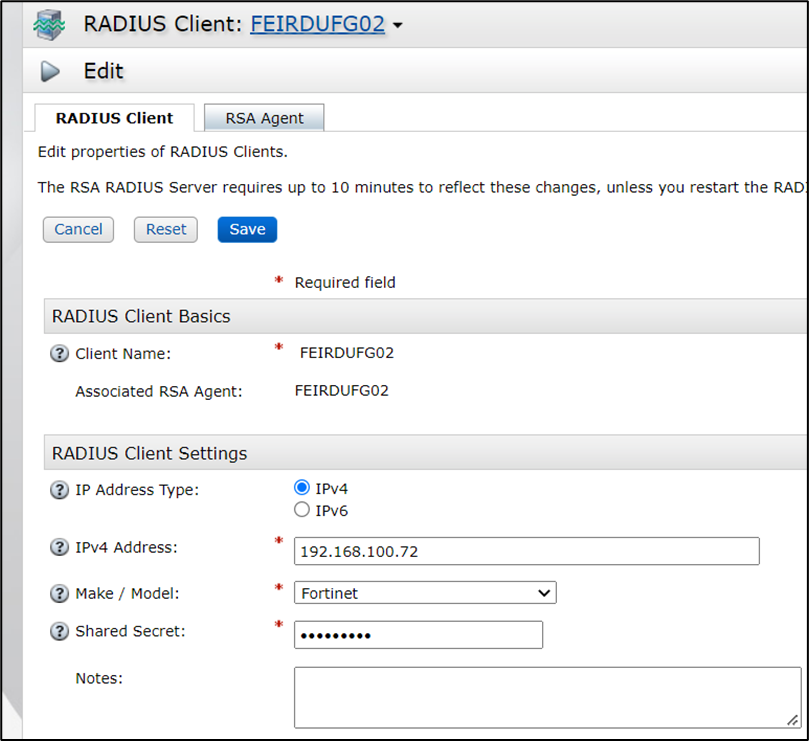 Fortigate Firewall Configure Radius Authentication Manager Using