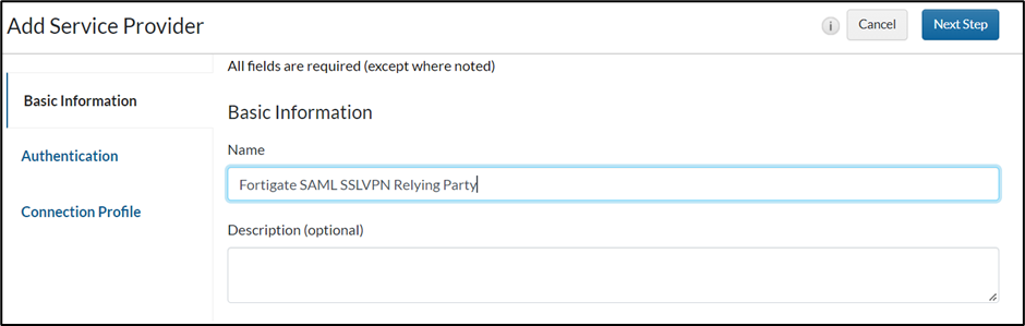 Fortigate Firewall Saml Relying Party Configuration Using Ssl Vpn