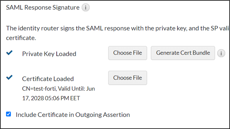 FortiGate Firewall - SAML IDR SSO Configuration Using Admin Access UI - RSA Ready Implementation ...