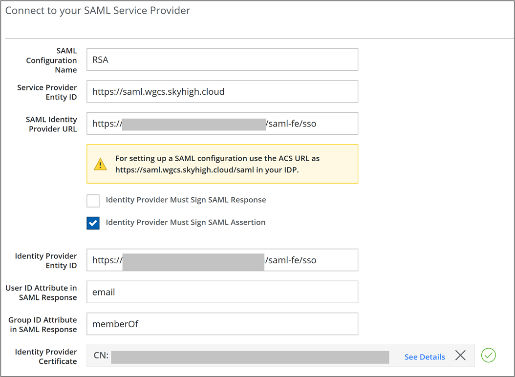 Skyhigh Secure Web Gateway Cloud Using Browser Setting Saml Relying