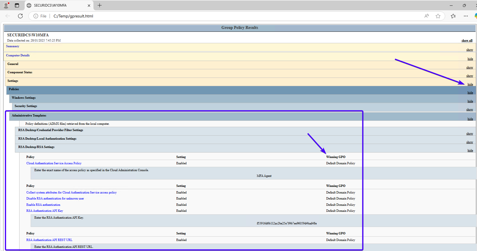 How To Check Microsoft Windows Group Policy Objects Gpos For Rsa Mfa Agents Rsa Community