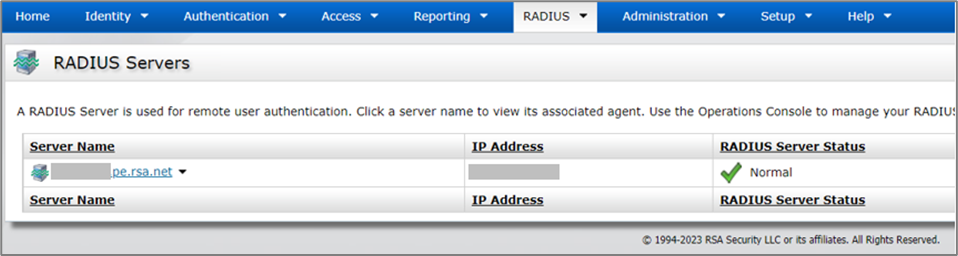 Sophos Firewall - RADIUS Configuration - Authentication Manager - RSA Ready Implementation Guide ...