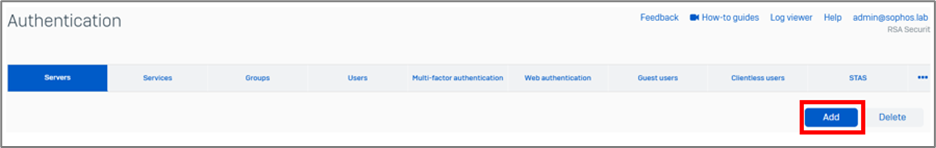 Sophos Firewall - RADIUS Configuration - Authentication Manager - RSA Ready Implementation Guide ...