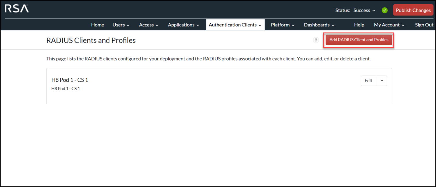 Omnissa Horizon 8 Connection Server - RADIUS with CAS Configuration - RSA Ready Access ...