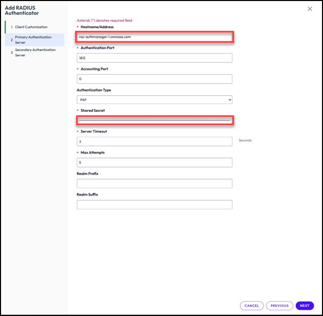 Omnissa Horizon 8 Connection Server - RADIUS with Authentication ...